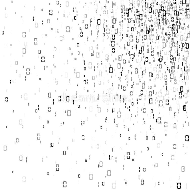 Binary Code. Random Stream of Numbers Zero and One. Matrix Background in Green Colors. Vector ...