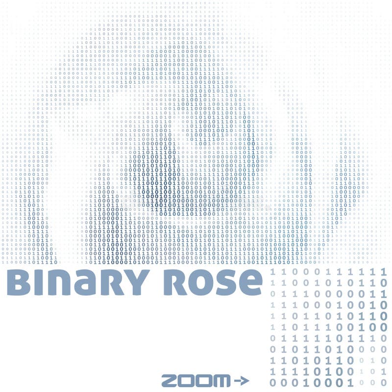 Binary Code Rose by Ones and Zeros. Digital Vector Graphic Art Stock ...