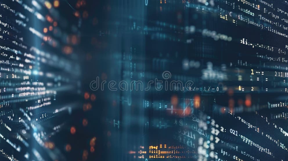 Binary Code Running Down a Screen in Long Green Lines AIG535 Stock Photo - Image of programming ...