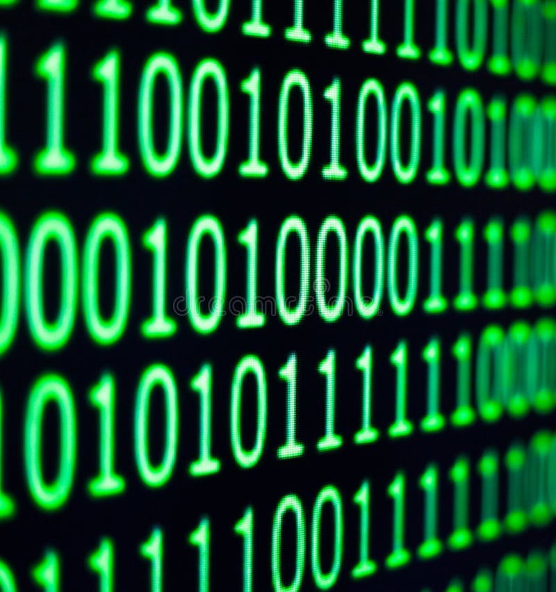 Binary code on the screen stock image. Image of command - 184993321
