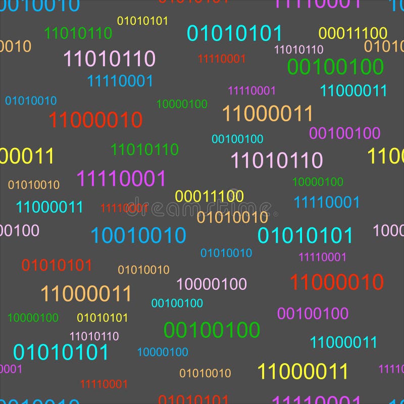 Binary Code, Seamless Pattern on Black Background Stock Vector ... Binary Code, Seamless Pattern on Black Background Stock Vector ...
