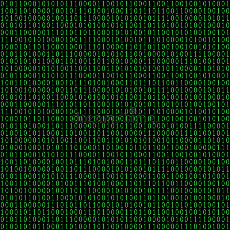 Binary Code Seamless Pattern Stock Illustration - Illustration of ...