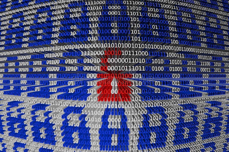 Binary Code Security System Stock Illustration - Illustration of danger ...