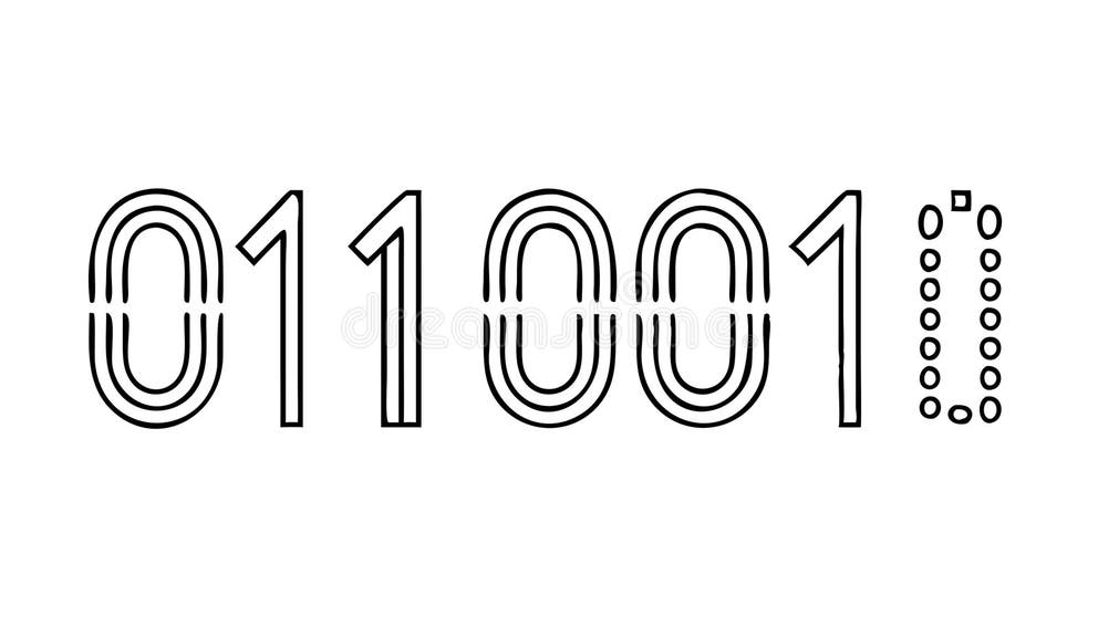 Binary Code Sequence, Digital Technology and Data, Vector Design Generative AI Stock Vector ...