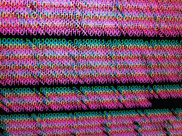 Binary Code Software Development. Stock Image - Image of data, markup ...