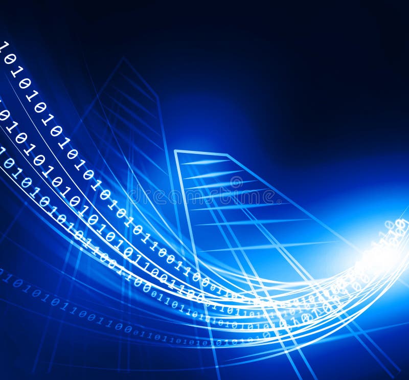 Binary code stream stock illustration. Illustration of cyberspace ...