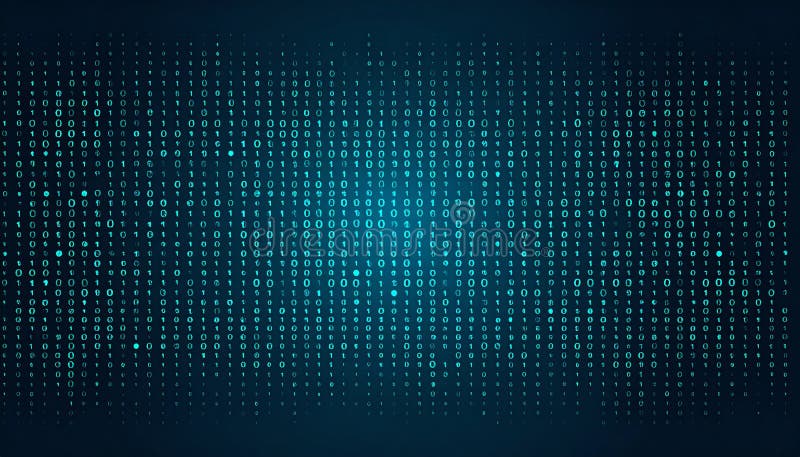Binary Code Stream: Digital Data Flow Background Stock Photo - Image of ...