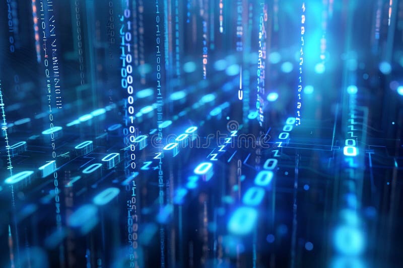 Binary Code Stream Flowing into a Digital Lock Signifying Cybersecurity ... Binary Code Stream Flowing into a Digital Lock Signifying Cybersecurity ...