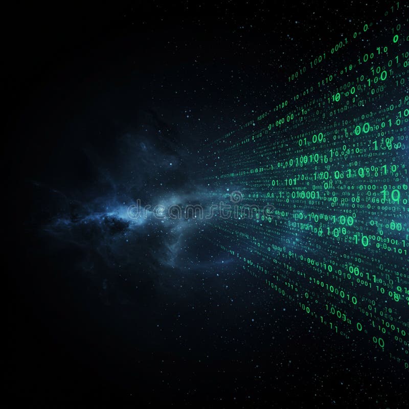 Cosmic Binary Code Background Stock Illustrations – 780 Cosmic Binary ...