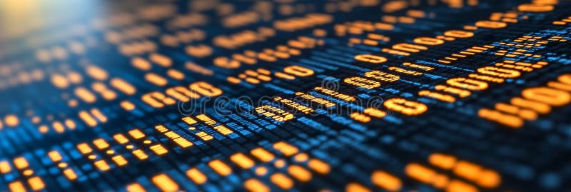 Binary Code Streams Digital Data Flow Background, Representing Programming and Technology Stock ...