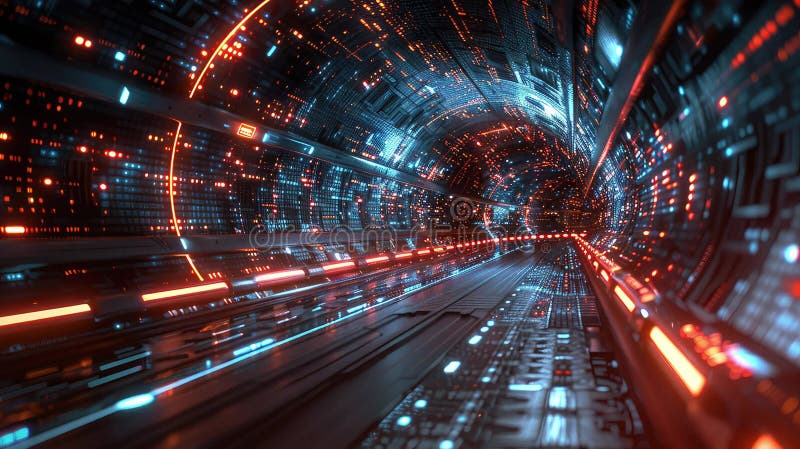 Binary Code Stronghold in Cyberspace with Lines Animation Background Stock Video - Video of ...