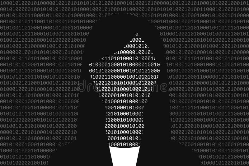 Binary Code Surface and Silhouette of Businesswoman Wearing Suit Stock ...