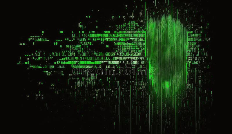 Binary code symbols stock illustration. Illustration of connection ...