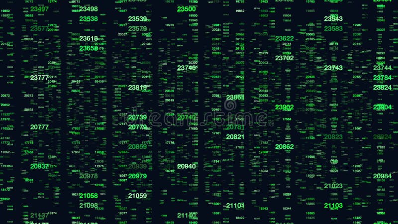 Binary Code Tiling Intriguing Pattern of Green Numbers on Black Background Stock Footage - Video ...
