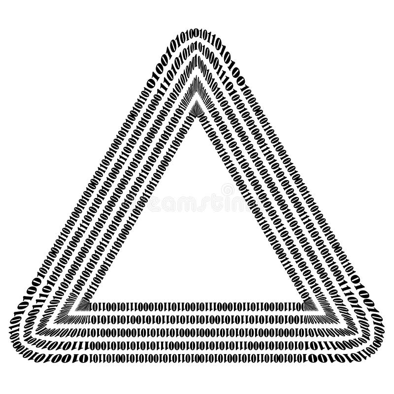 Binary Code Triangle. Numbers Concept Stock Vector - Illustration of ...