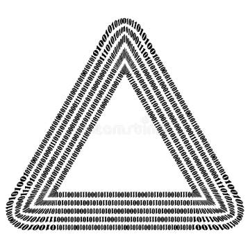 Binary Code Triangle. Numbers Concept Stock Vector - Illustration of data, binary: 74444556