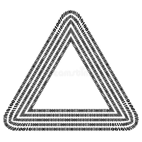 Binary Code Triangle. Numbers Concept Stock Vector - Illustration of ...