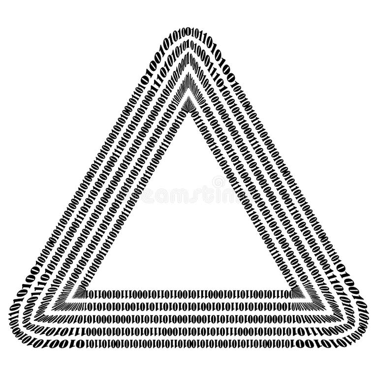 Binary Code Triangle. Numbers Concept Stock Vector - Illustration of ...