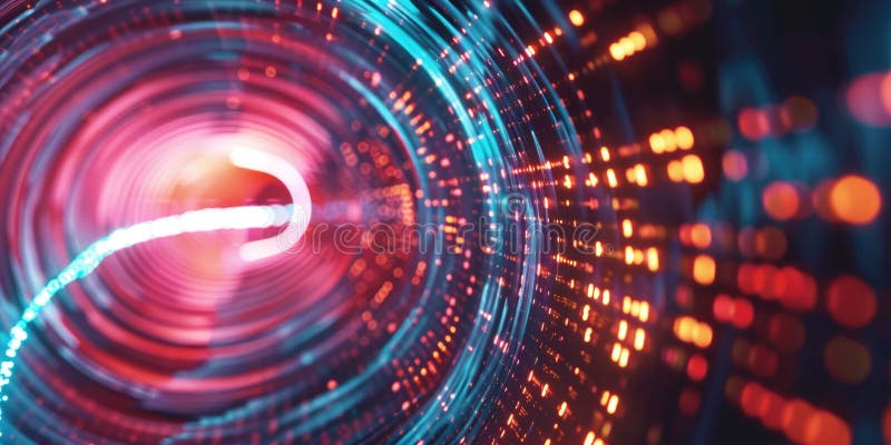 Binary Code Tunnel with Digital Elements. Abstract Art Digital Image ... Binary Code Tunnel with Digital Elements. Abstract Art Digital Image ...