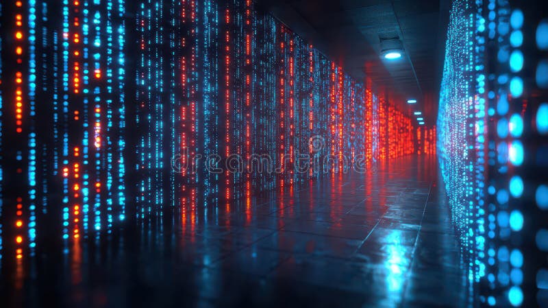 Binary Code Tunnel Vision stock illustration. Illustration of data ...