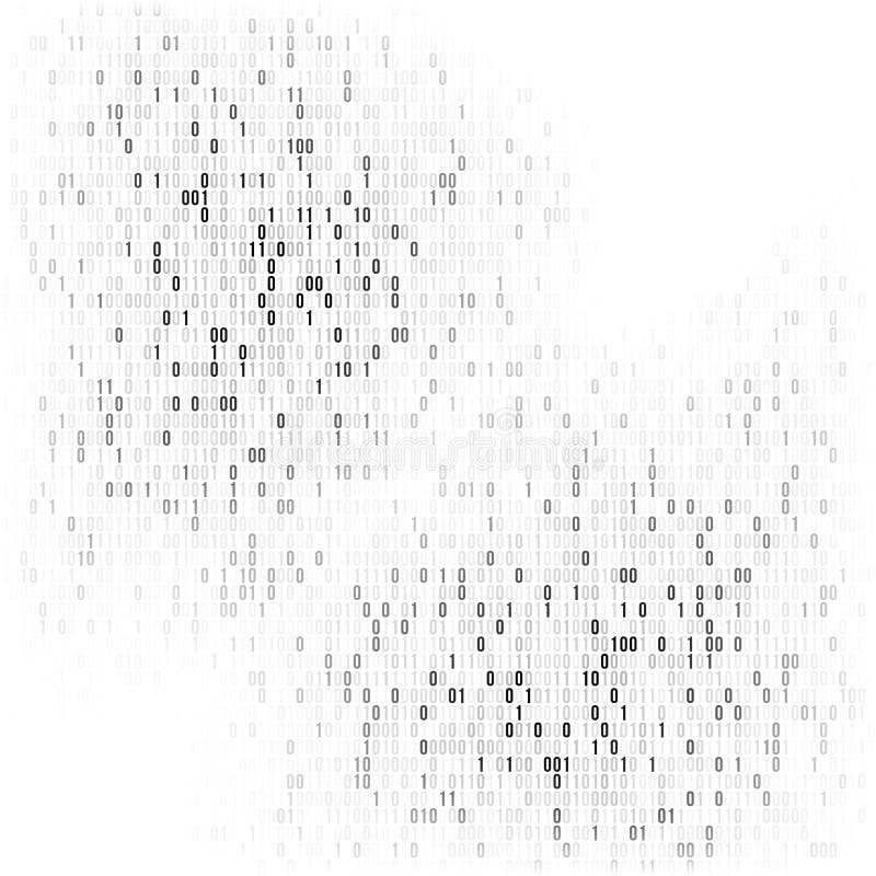 Binary Code Vector Background with Numbers One and Zero. Artificial ...