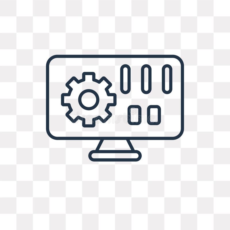 Binary Code Vector Icon Isolated on Transparent Background, Line Stock ...