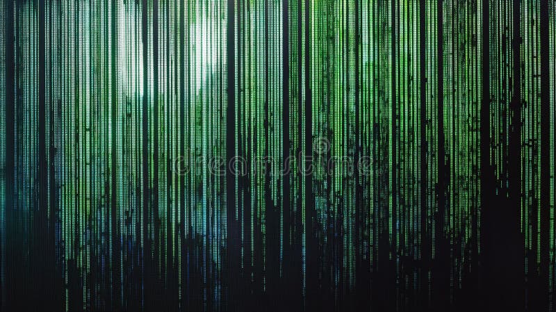 Binary Code Visualization That Evolves Into Flowing Calligraphy With Each Character Leaving