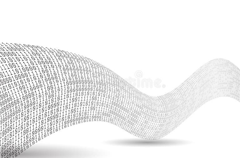 Binary Code Wave. Sound As a Binary Wave. Abstract Binary Background ...