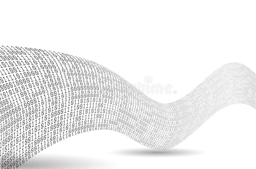 Binary Code Wave. Sound As a Binary Wave. Abstract Binary Background ...