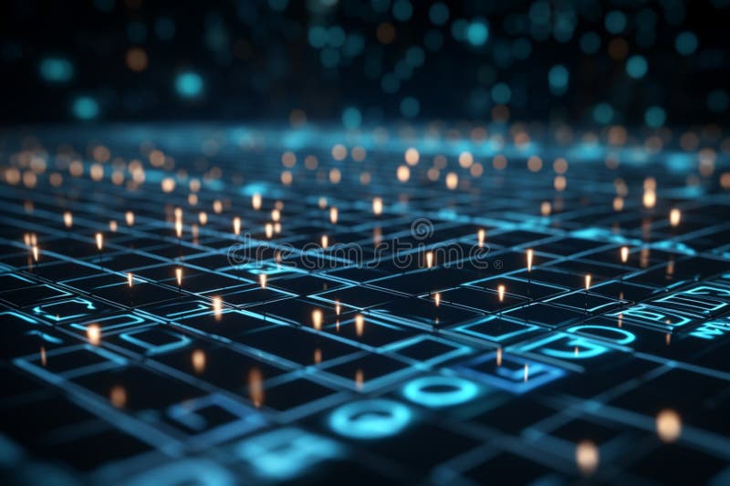 Binary Code Waves Depict Data Flow Digital Security in Internet ...