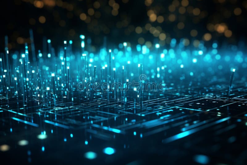 Binary Code Waves Depict Data Flow Digital Security in Internet ...