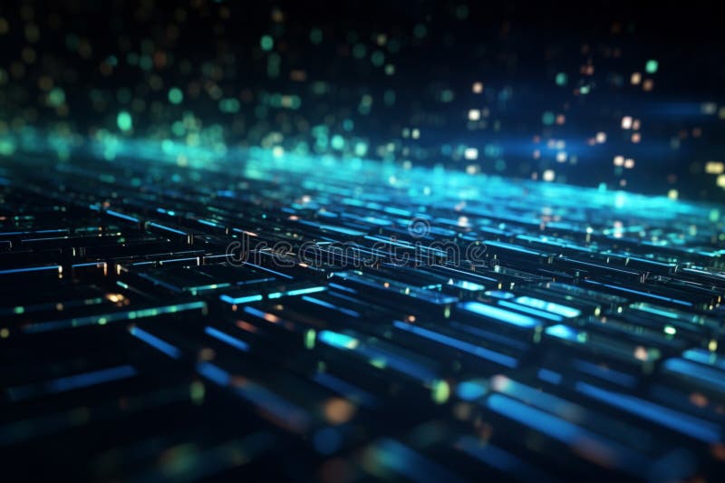 Binary Code Waves Depict Data Flow Digital Security in Internet ...