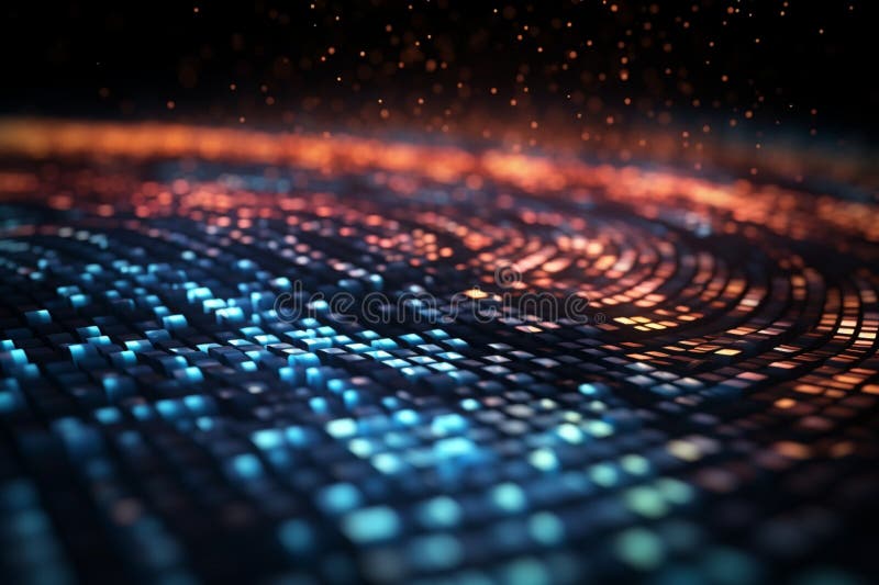 Binary Code Waves Depict Data Flow Digital Security in Internet ...