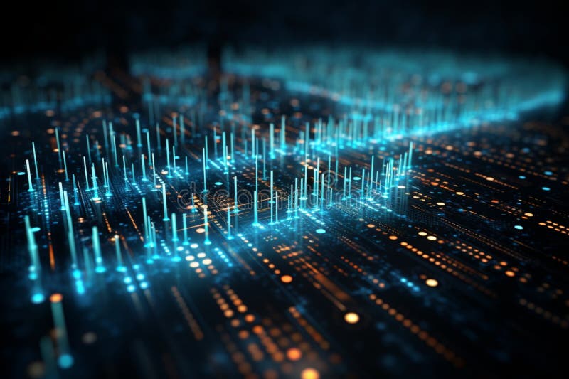 Binary Code Waves Depict Data Flow Digital Security in Internet ...