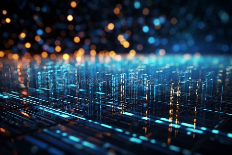 Binary Code Waves Depict Data Flow Digital Security in Internet ...