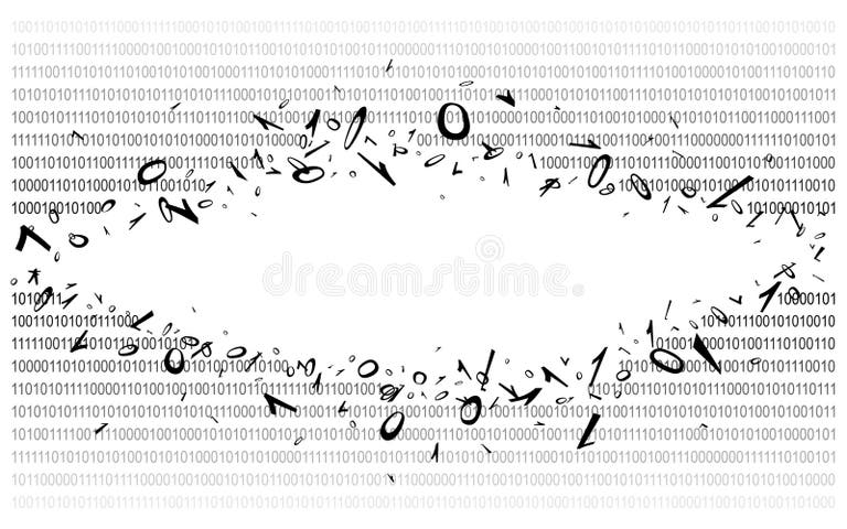 Binary code on white v2 stock vector. Illustration of electronic - 4412606