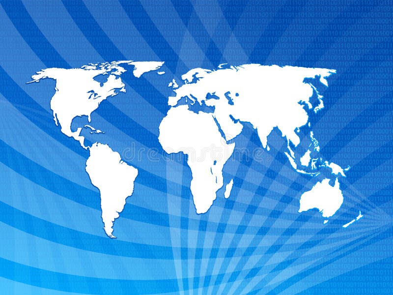 Binary Code with World Map Background Stock Illustration - Illustration ... Binary Code with World Map Background Stock Illustration - Illustration ...