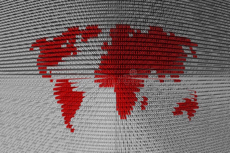 Binary code world map stock illustration. Illustration of code - 54392215