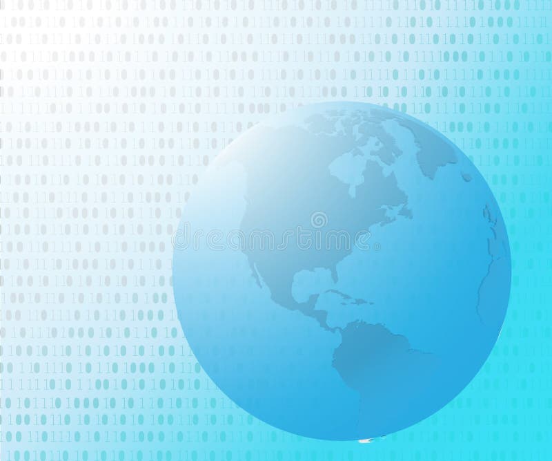 Binary code on world map stock vector. Illustration of networking ... Binary code on world map stock vector. Illustration of networking ...