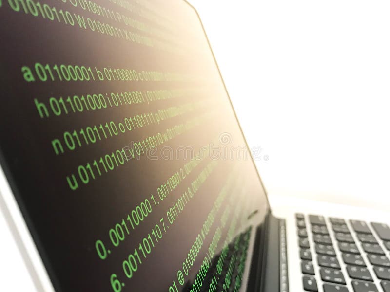 Binary Code Background Software Source Code. Stock Image - Image of ...