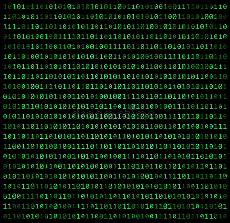 Binary Code Zero One Matrix Green Background Beautiful Banner Wa Stock ...