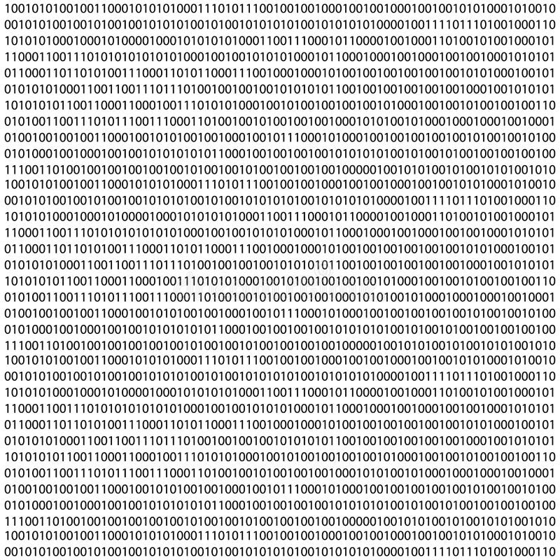 Binary Code Zero One Matrix White Background Banner Pattern Wallpaper Illustration Stock