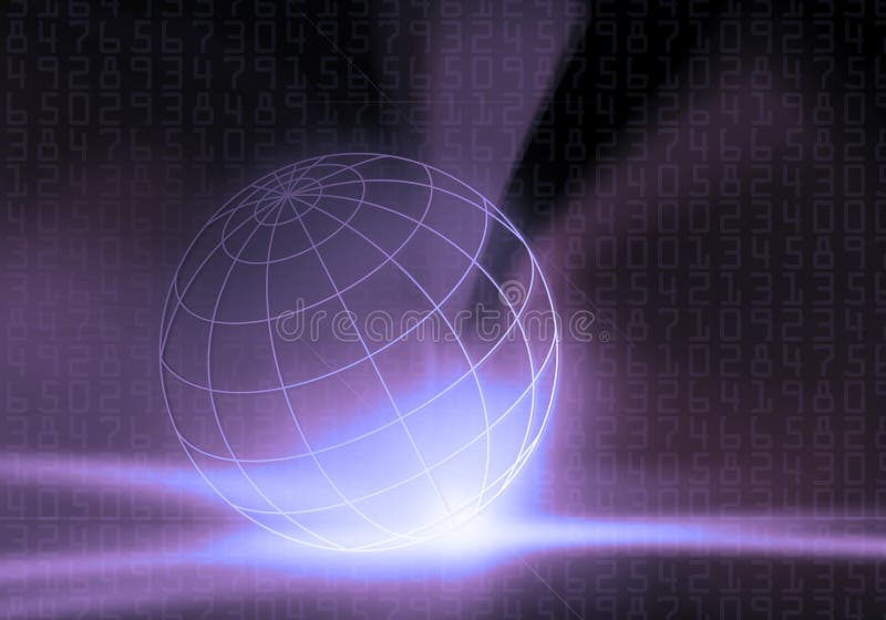 Binary Coded world stock illustration. Illustration of control - 6868445