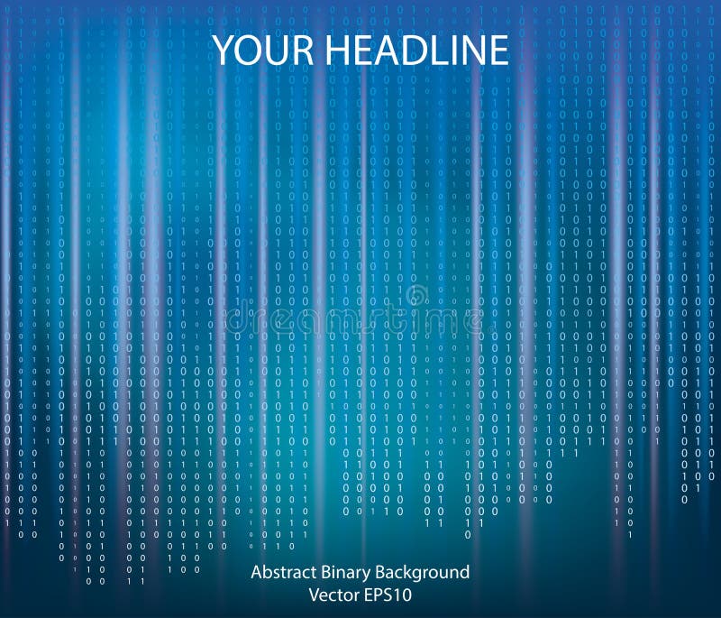 Binary codes blue stock vector. Illustration of network - 126544258