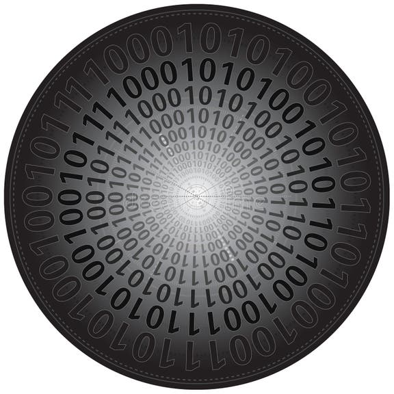 Binary Codes in Circle stock vector. Illustration of numbers - 4381837