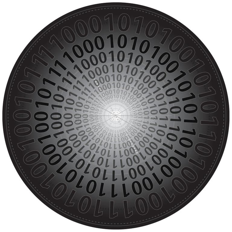 Binary Codes in Circle stock vector. Illustration of numbers - 4381837