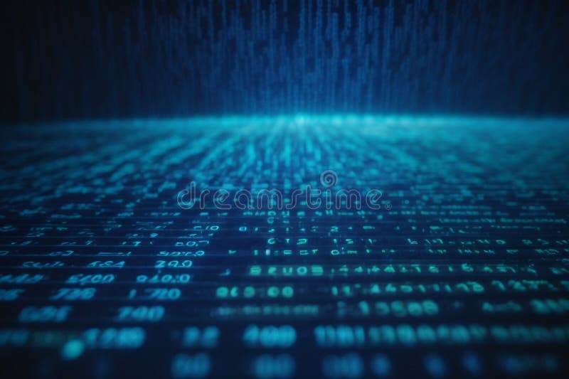 Binary Codes Data Ai Generated Images Stock Illustration - Illustration ...