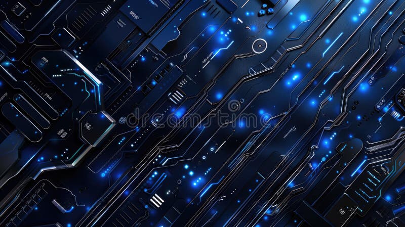 Binary Codes With Glowing Blue Digits Technology And Data Concept