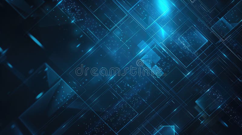 Binary Codes with Glowing Blue Digits. Technology and Data Concept ...