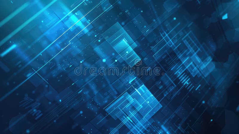 Binary Codes With Glowing Blue Digits Technology And Data Concept